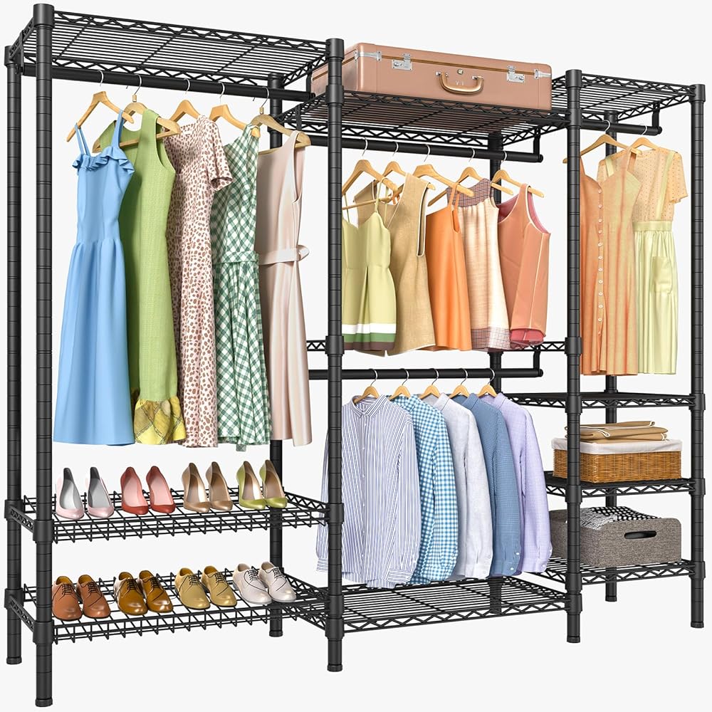 VIPEK V8 Basic Heavy Duty Garment Rack with Hanging Rod, Shoe Rack and ...