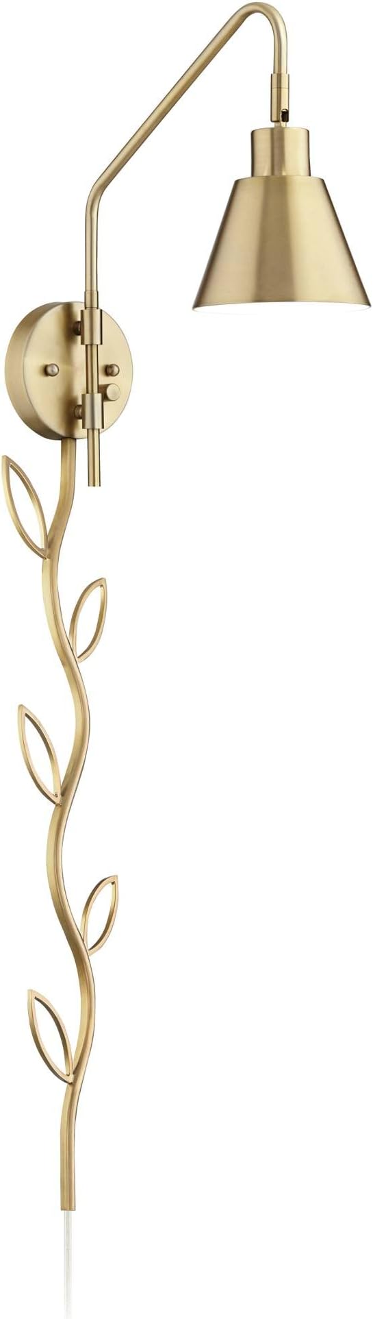 Marybel Modern Adjustable Downlight Swing Arm Wall Lamp Antique Brass ...