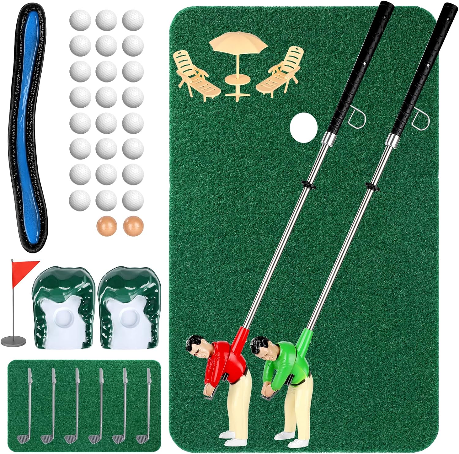 Mini Golf Toys for Kids Funny Golf Gifts, Two Mini Golfers for Parent ...