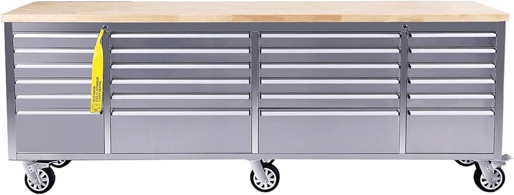 SINDA 96 Inch Tool Chest with Drawers and Wheels Mobile Workbench ...