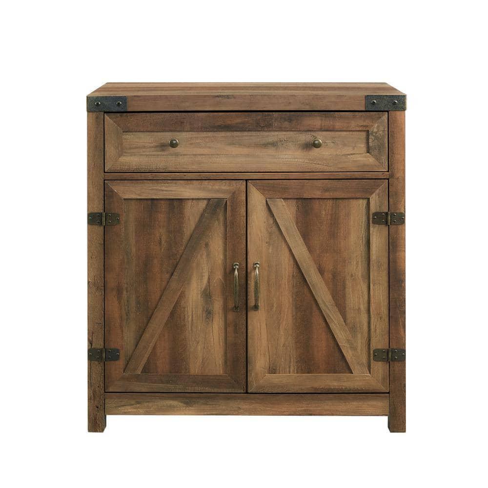Welwick Designs Barnwood Collection 30 in. Barnwood Accent Cabinet with ...