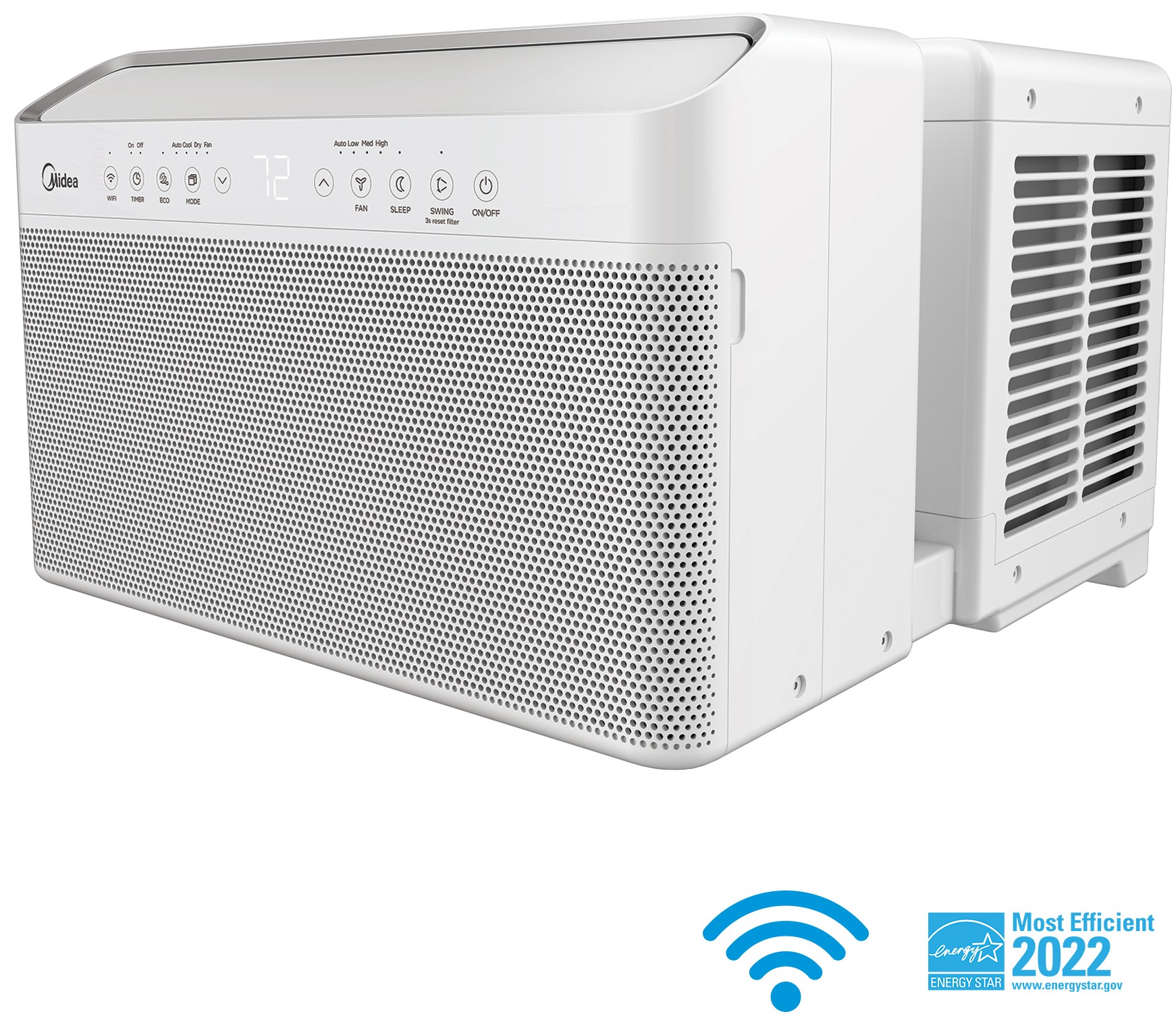 Restored Midea 10,000 BTU Smart Inverter U-Shaped Window Air ...