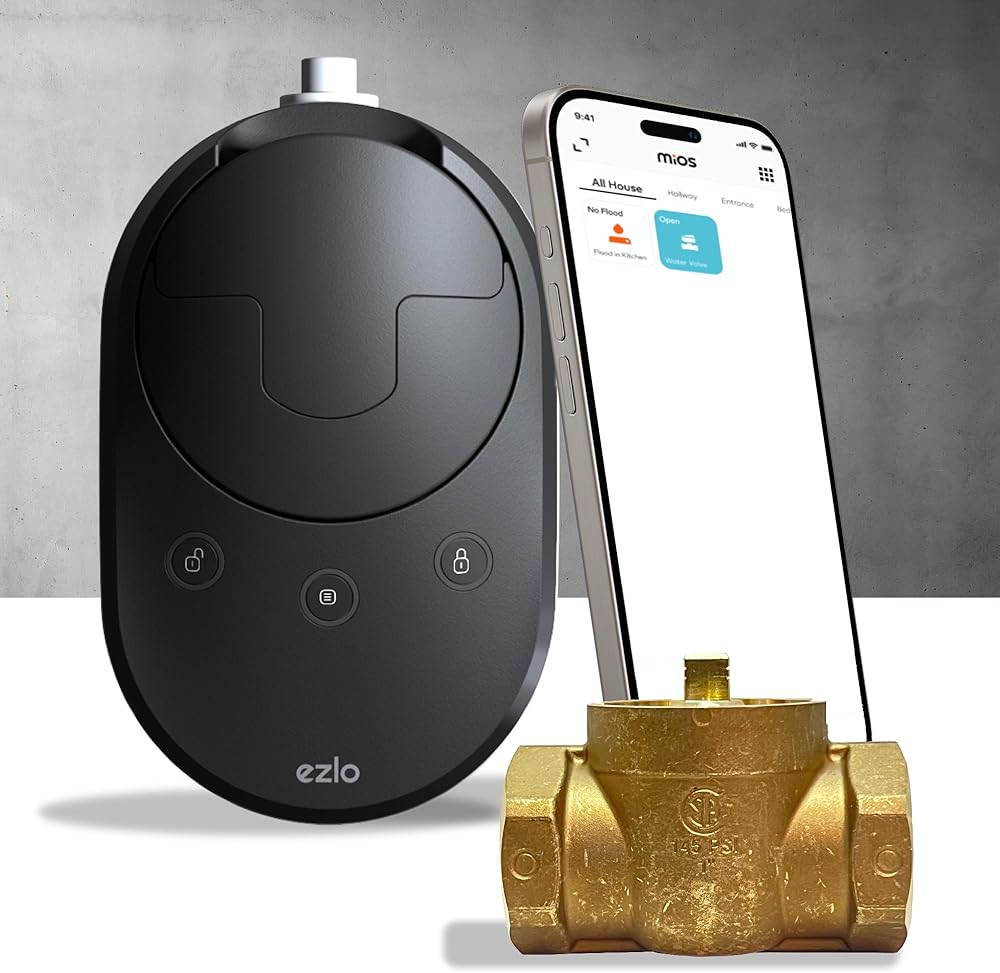 WiFi + Z-Wave Smart Water Shut-Off Built-in Smart Hub & Ball Valve Kit ...