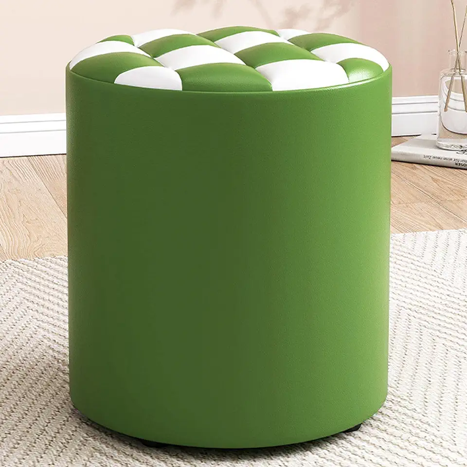 Ottoman Footstool Ottomans Foot Stool Round Footstool Leather Foot ...