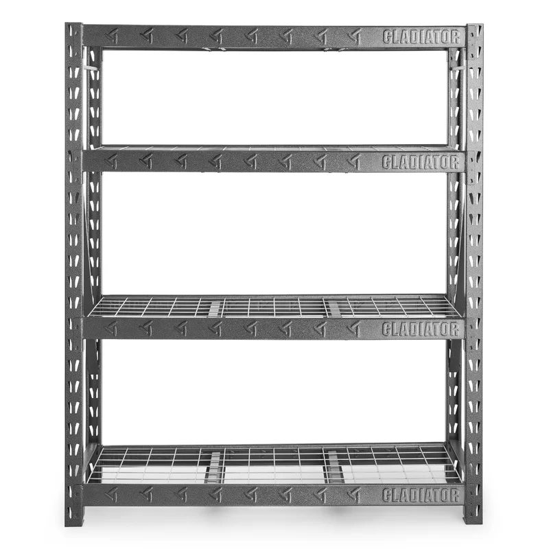 Gladiator GARS604TEG 4-Tier Welded Steel Garage Storage Shelving Unit ...