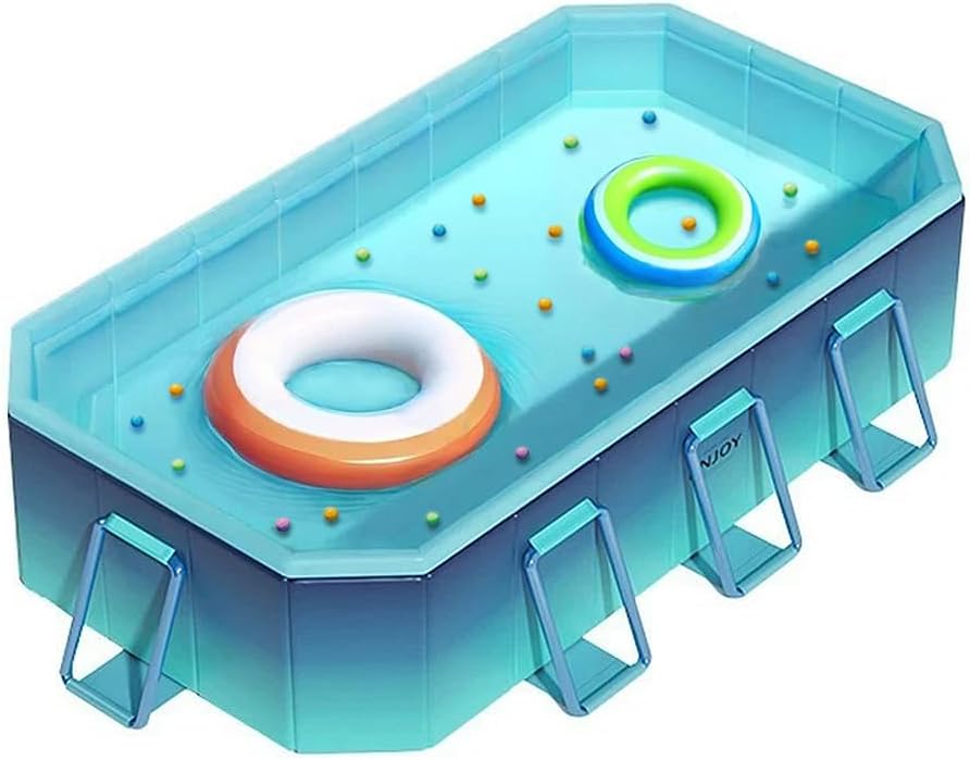 Foldable Non-Inflatable Swimming Pool, Hard Plastic Shell Portable ...