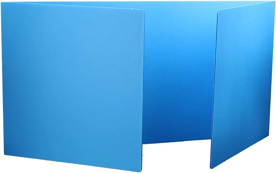 Flipside Products 12”x 46.5” Blue Plastic Study Carrel, Privacy Boards ...