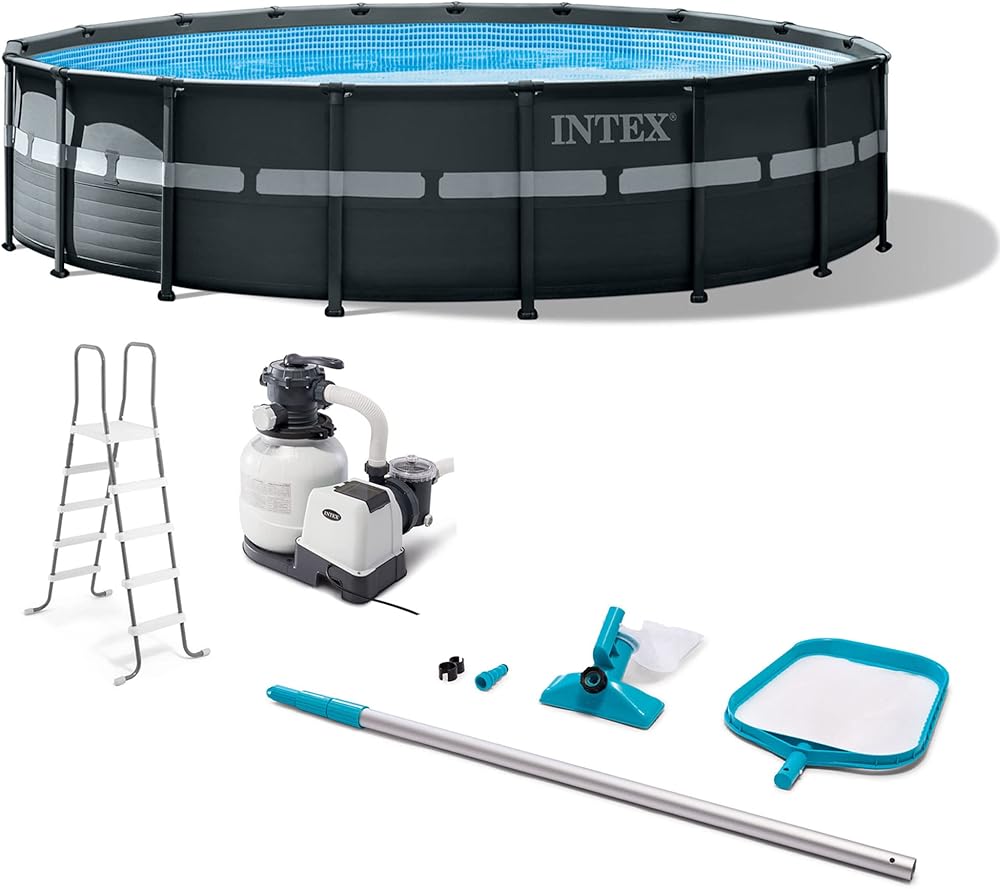 Intex Ultra XTR Frame 18' x 52" above Ground Swimming Pool with Sand ...