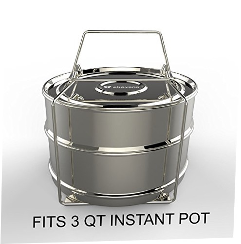 3qt Mini Stackable Stainless Steel Pressure Cooker Steamer Insert Pans ...