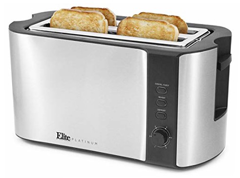 Elite Platinum Ect-3100 Cool Touch Long Slot Toaster With Extra Wide 1. ...