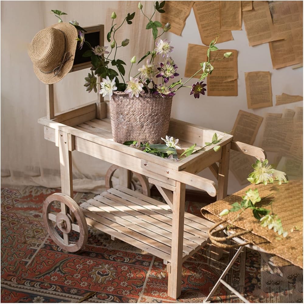 Outdoor Garden Potting Bench Open Shelf Wooden Garden Potting Bench ...