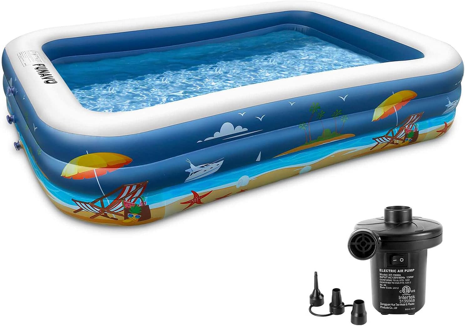 Inflatable Swimming Pool for Family, 100′ X 71′ X 22′ Full-Sized ...