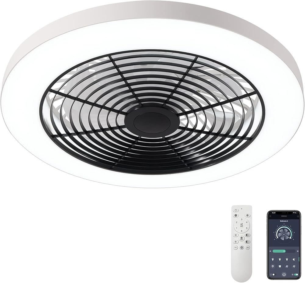 Orison Low Profile Ceiling Fan - 19.7" Smart Bladeless ceiling fans ...