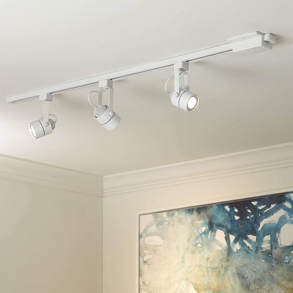 Pro Track Layna 3-Head LED Ceiling or Wall Track Light Fixture Kit ...