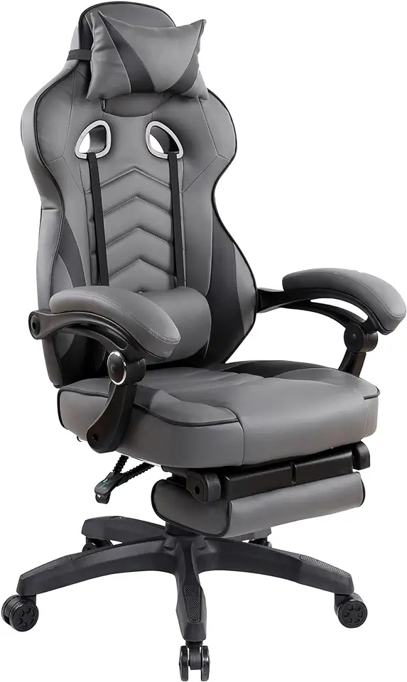 Techni Mobili PU Leather with Footrest – Ergonomic Gaming 135-Degree ...