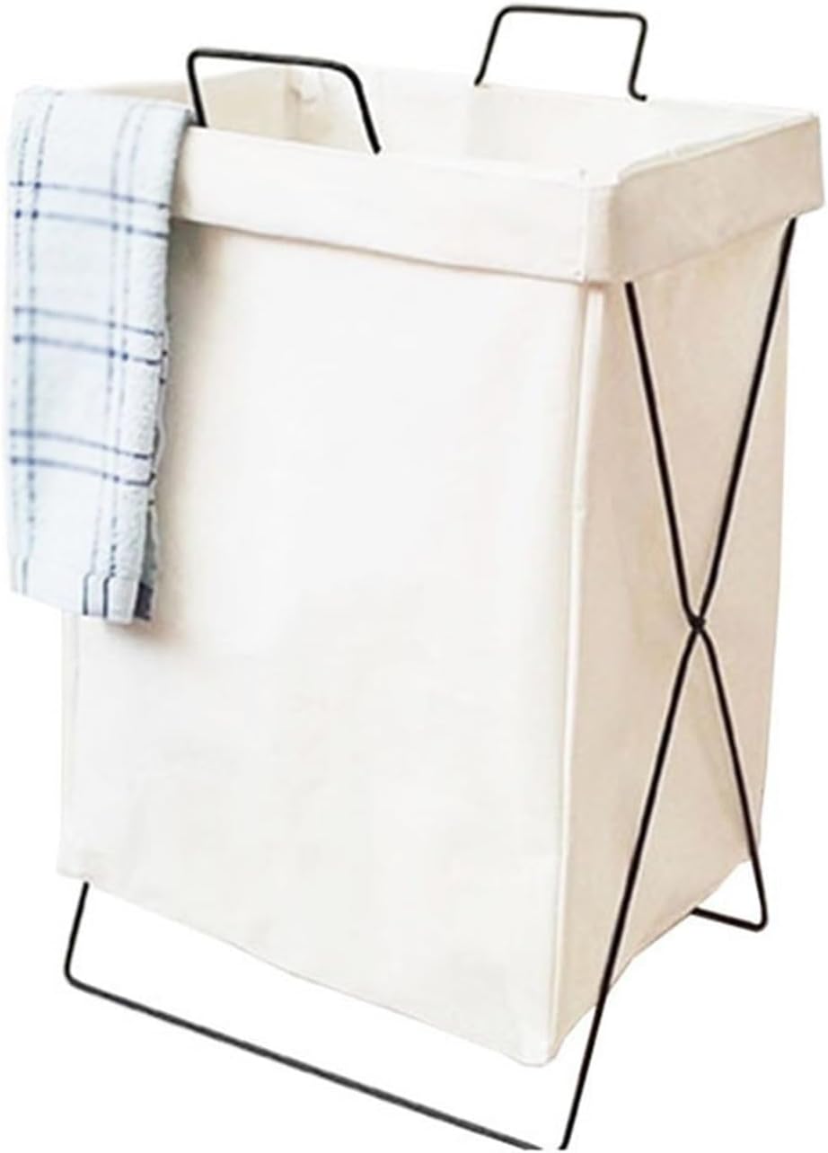 Litter Basket Iron Rack Laundry Basket Folding Storage Box Laundry ...