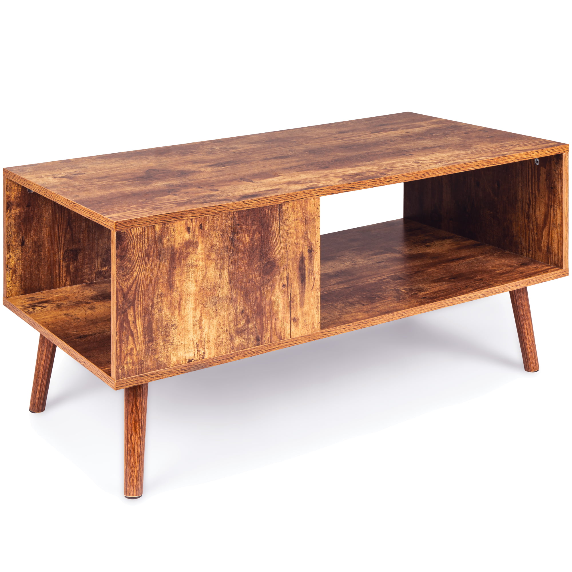 Best Choice Products Wooden Mid-Century Modern Retro Coffee Table ...