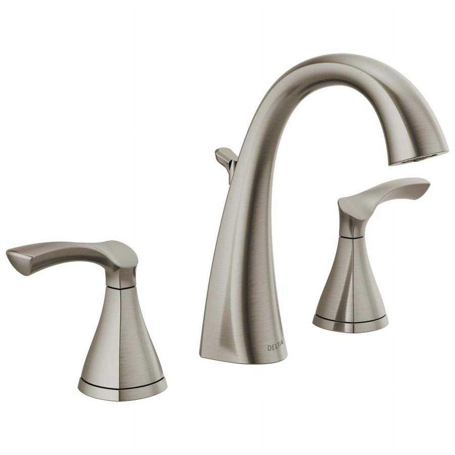 Delta Sandover Spotshield Brushed Nickel 2-handle Widespread WaterSense ...