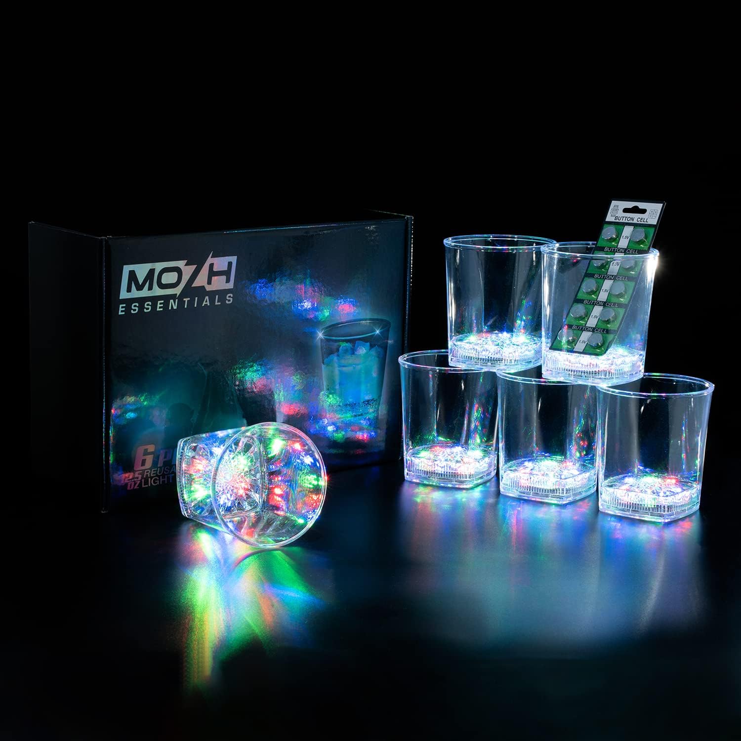 Light Up Party Cups – Our 6 Reusable 12.5-Oz Glow in the Dark Shot ...