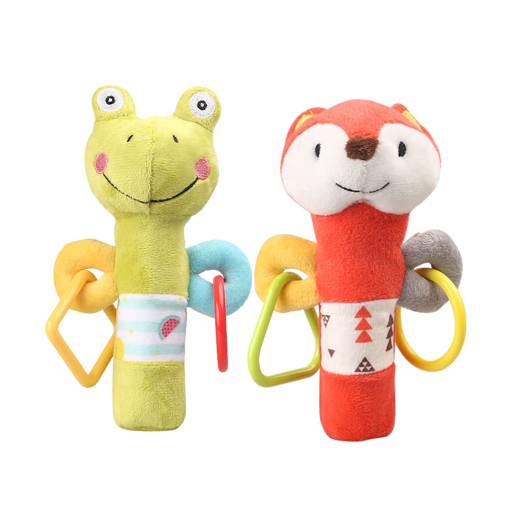 Baby Soft Rattles Shaker, Infant Developmental Hand Grip Baby Toys ...