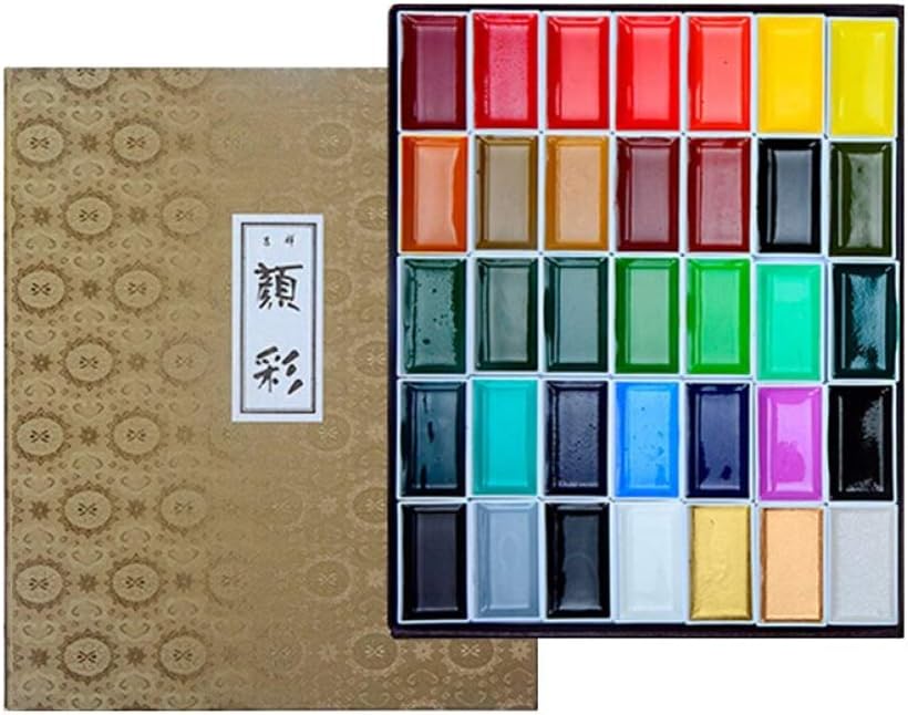 professional solid watercolor pigment 35 colors, ink painting special ...