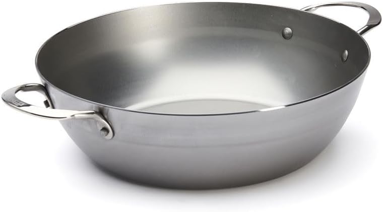 de Buyer MINERAL B Carbon Steel Country Fry Pan with Two Handles - 12.5 ...