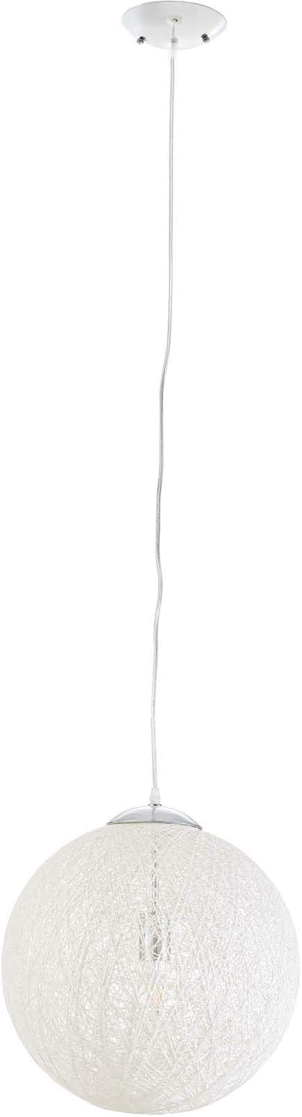 Spool Woven Cotton 16" Round Pendant Light Chandelier in - Arizona Outlet