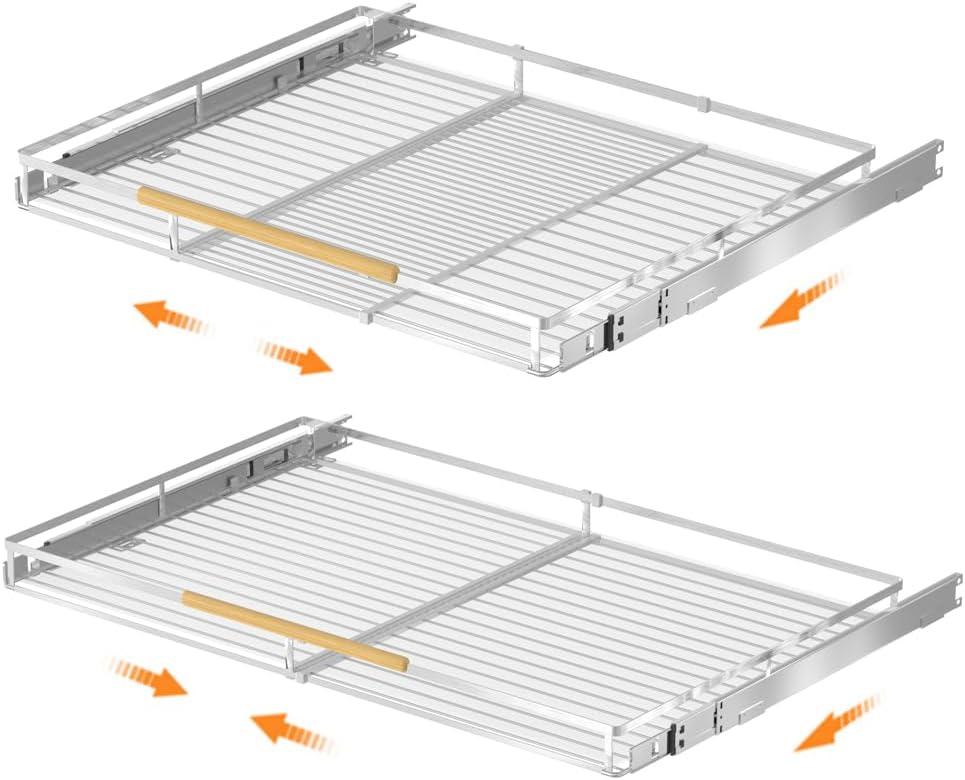 Slideep Large Pull Out Cabinet Organizer, Heavy Duty Slide Out Pantry ...