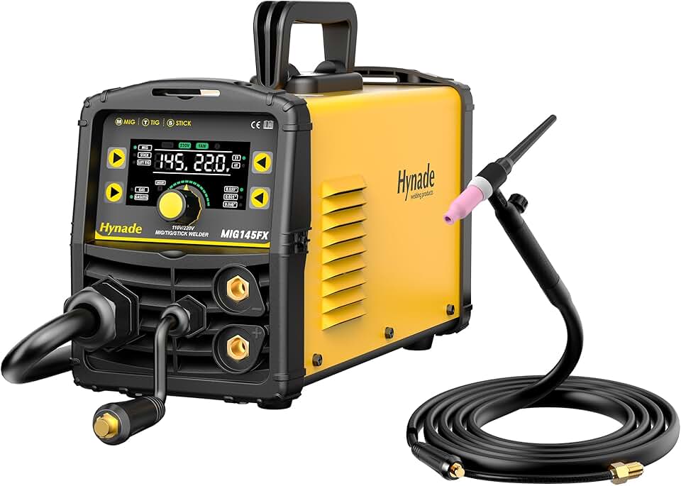 hynade MIG145FX MIG Welder 110/220V Dual Voltage Flux Core Welding ...
