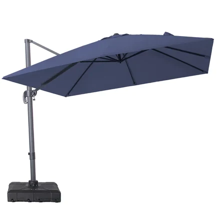 10 Square Cantilever Umbrella Freeport Park Fabric Color: Navy Blue ...