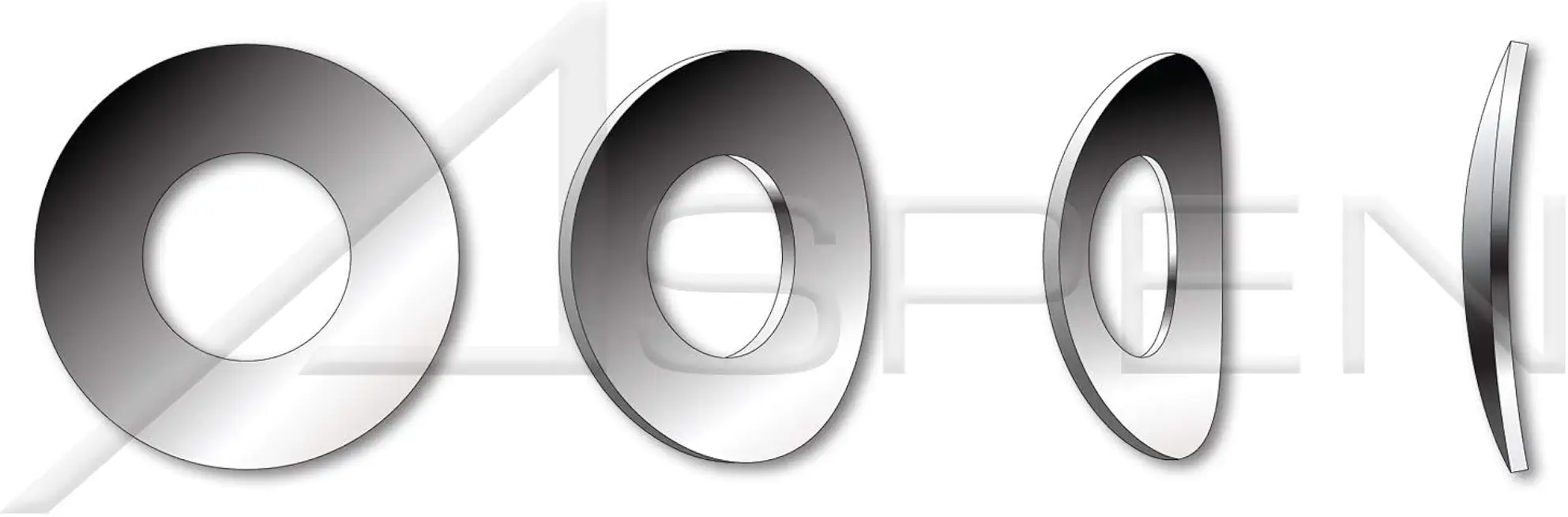 (300 pcs) M24, DIN 137 Type B, Metric, Wave Spring Lock Washers, AISI ...