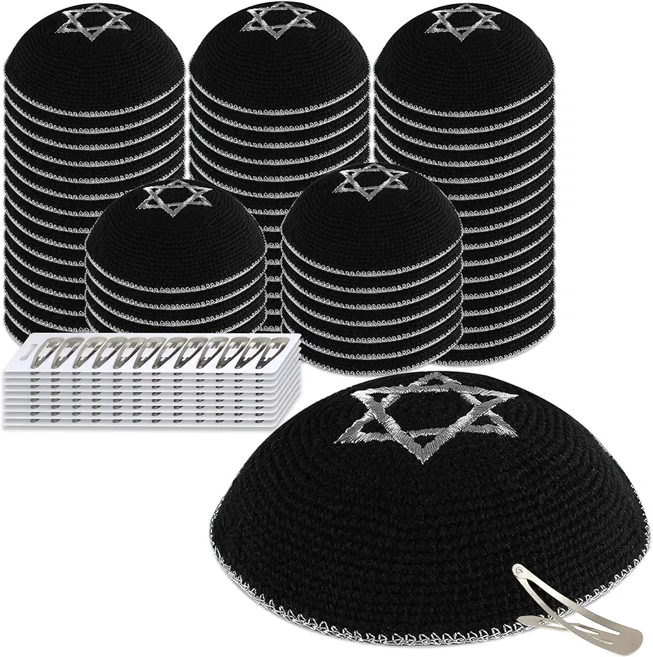 Zion Judaica Quality Knit Kippah Bulk Packs Kipppot or Single Kippas ...