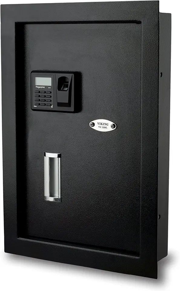 Viking Security Safe VS-52BL Heavy Duty Biometric Wall Safe Hidden ...