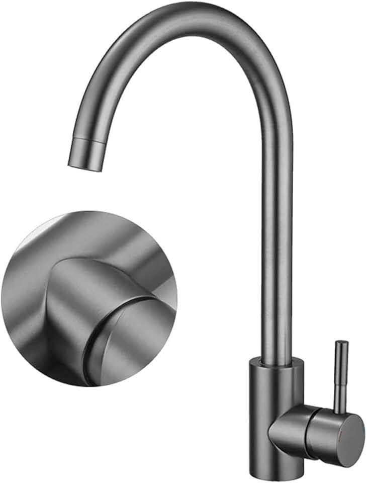Flexible Kitchen Faucet 360 Degree Rotate Grey Kitchen Mixer tap hot ...