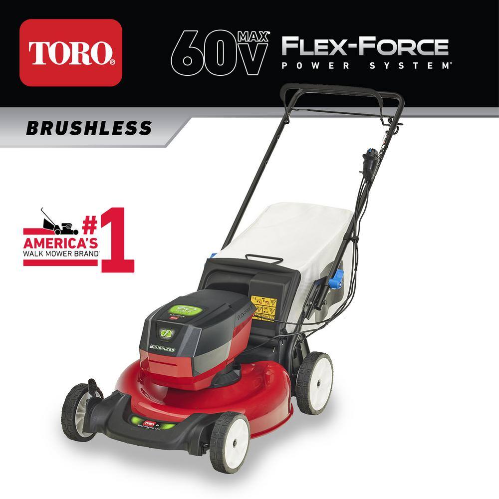 Toro 21357 21 in. Recycler SmartStow 60-Volt Lithium-Ion Brushless ...