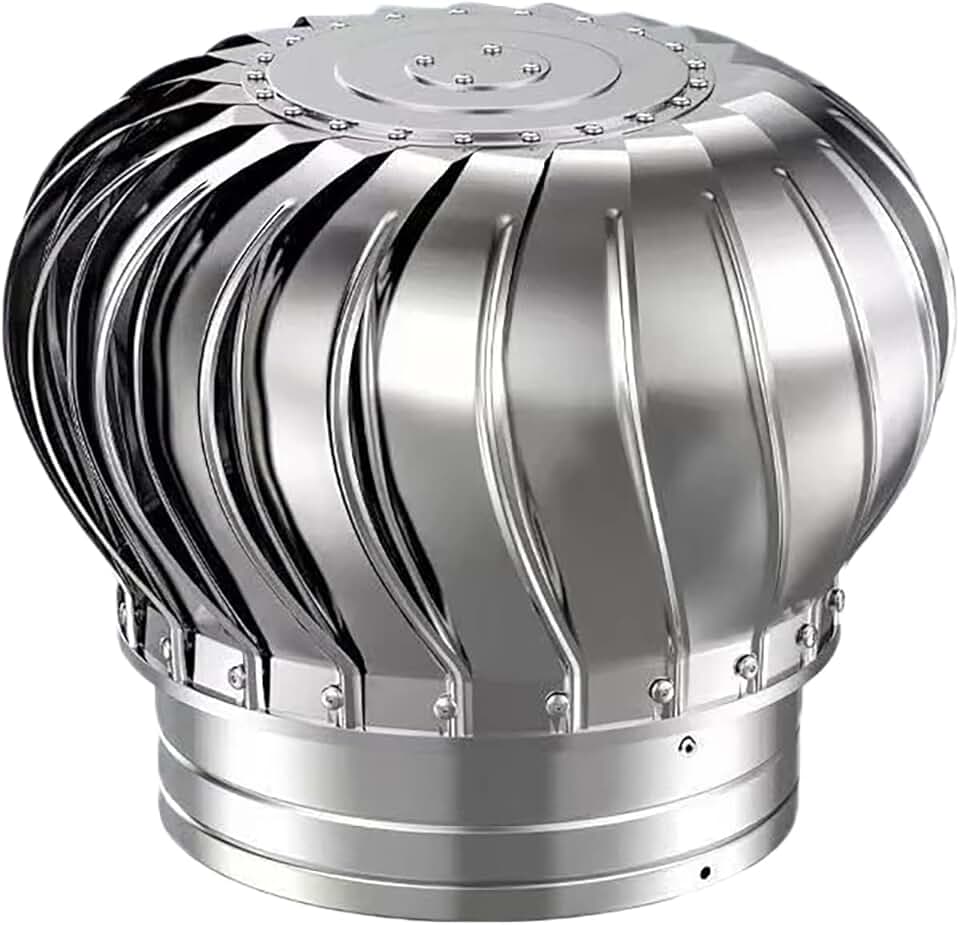 Rotating Chimney Cowl Cap Roof Vents Roof Turbine Ventilator Powered by ...