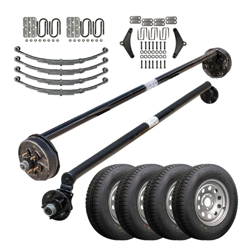 3500 lb Light Duty Tandem Axle TK Trailer kit - 7K Capacity 5x4.5 (Drop ...