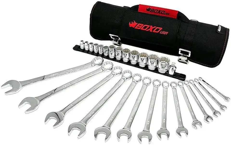 SR1 Performance Boxo USA 28 Piece SAE Tool Roll - Compact Tool Kit Pairs with BoxoUSA or KOH ...