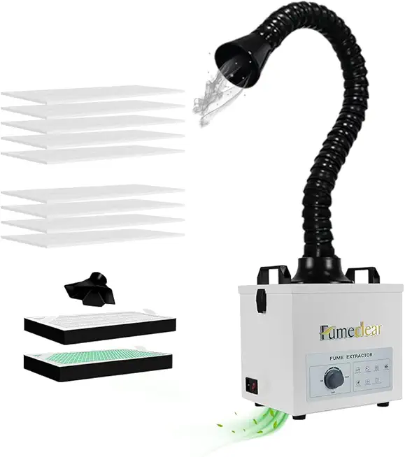 Solder Fume Extractor - Powerful 100W Suction, Low-Noise, 3-Stage ...