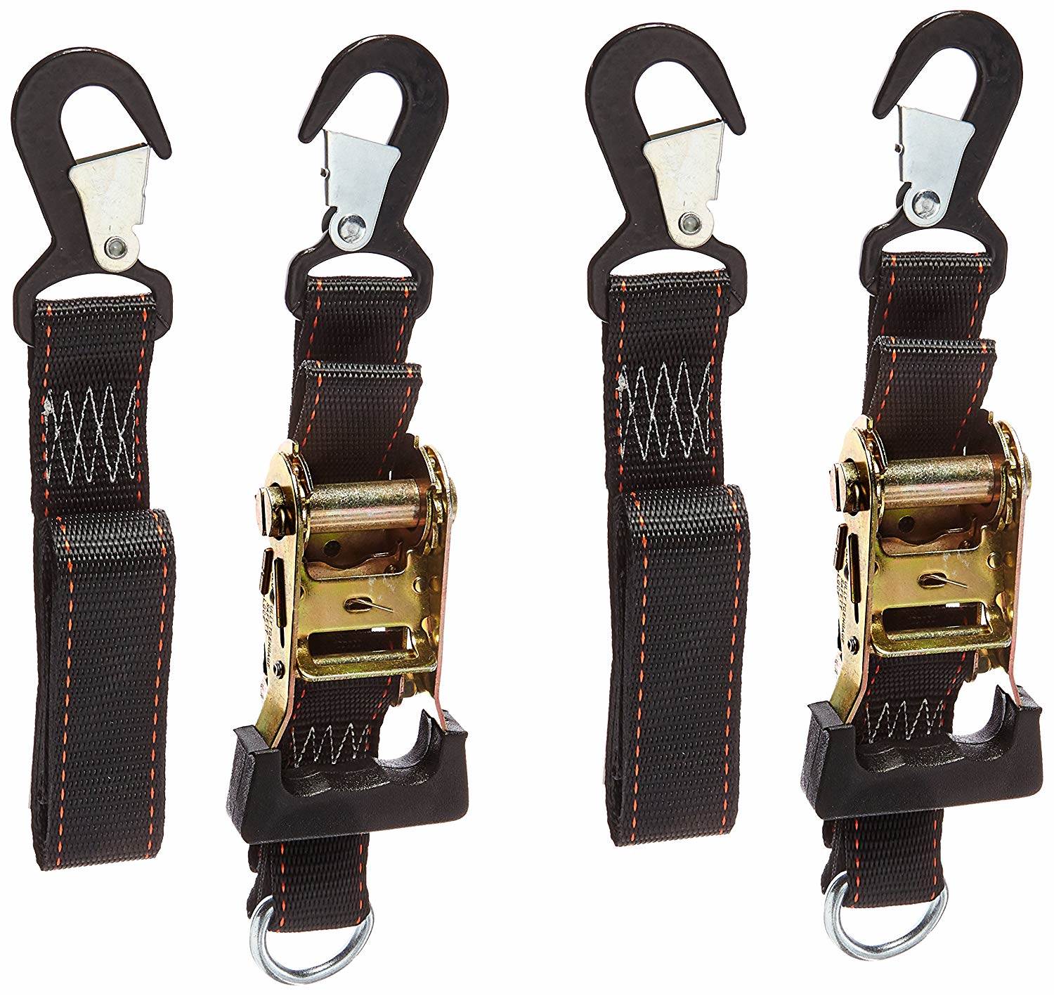 Keeper 04650 Ratchet Tie Down Cargo Strap w/ Chain Ends & Grab Hook (4 ...