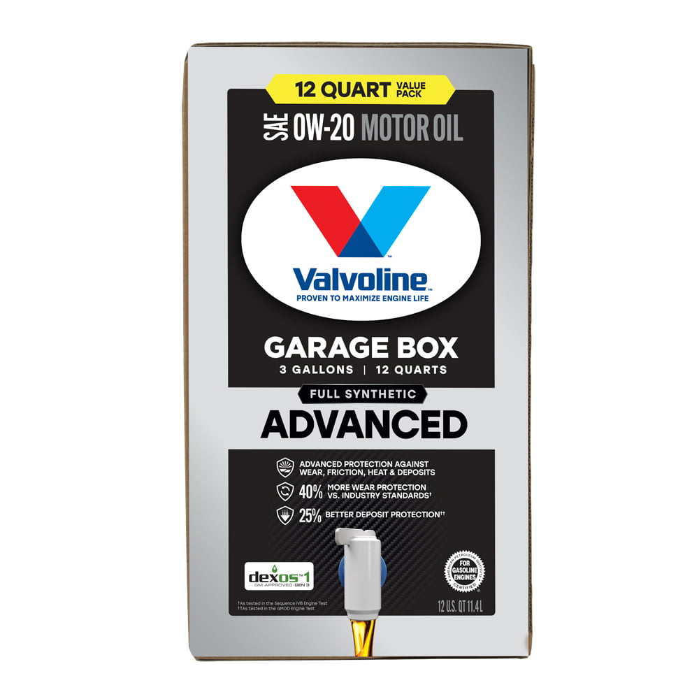 Valvoline Advanced Full Synthetic 0W-20 Motor Oil, 12 QT - Arizona Outlet