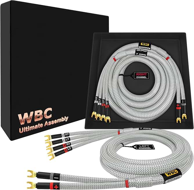 WORLDS BEST CABLES 8 Foot ULTIMATE - 7 AWG - Ultra-Pure OFC – Extra ...