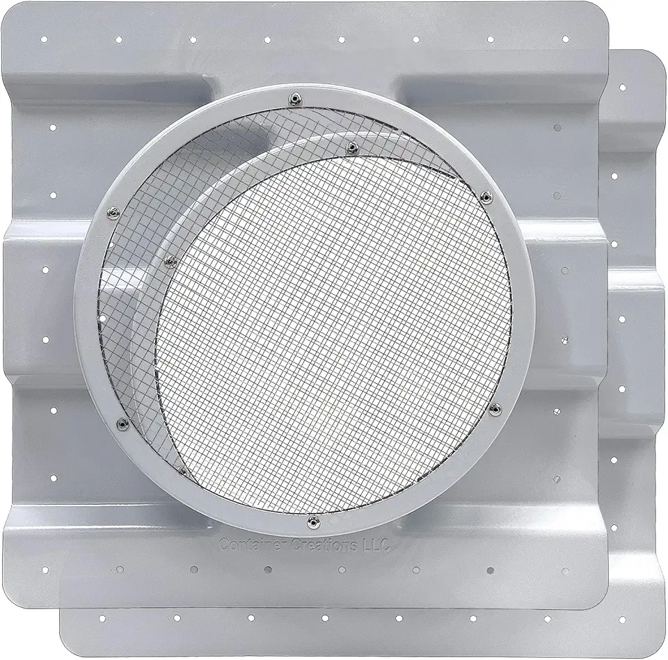 AdaptAIR (2-Pack) Shipping Container Roof Vents, Add 12-inch Whirlybird ...