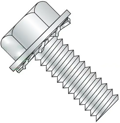 1/4-20 x 1 1/2" SEMS Screws/External Tooth Washer/Unslotted/Hex Washer ...