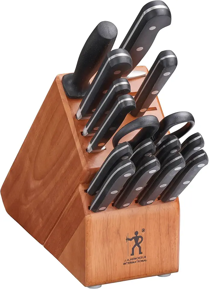 HENCKELS Classic Razor-Sharp 16-Piece Knife Block Set, Chef Knife ...