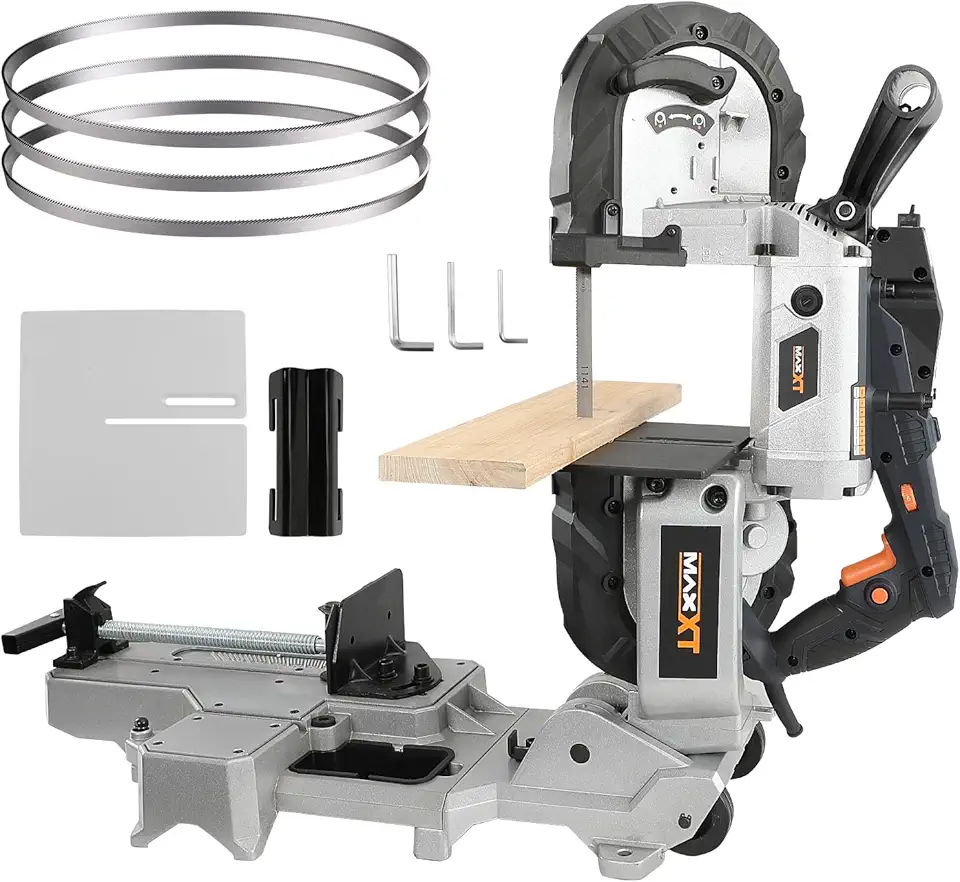 MAXXT Bandsaw with Table Saw, 10 Amp 5 Inch Deep Cut Band Saw with ...