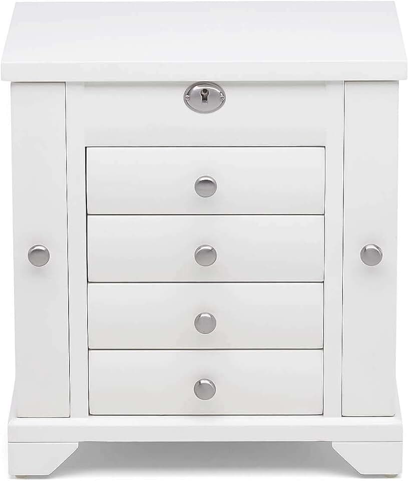 Reed & Barton White Lea Tall Jewelry Box, 11.30 LB - 880644 - Overstock ...