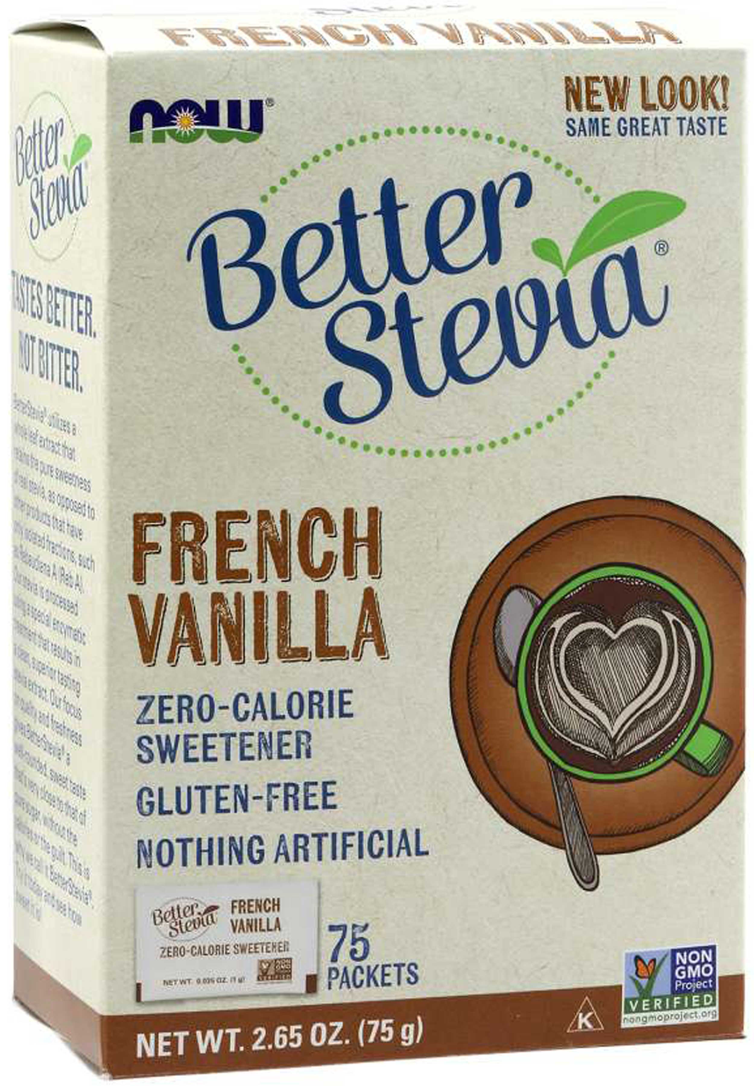 NOW Better Stevia, French Vanilla Packets - Arizona Outlet