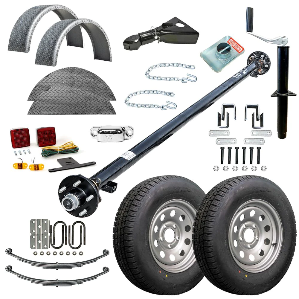 3500 lb TK Single Axle Trailer Parts Kit - 3.5K Capacity (Complete ...