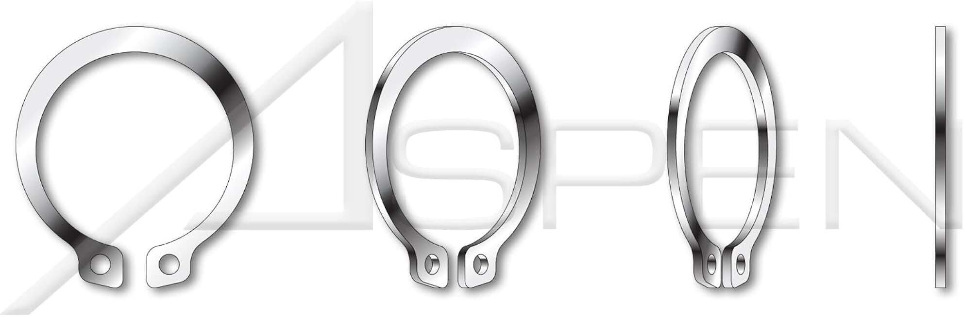 (800 pcs) M3, DIN 471, Metric, External Retaining Rings, Stainless ...